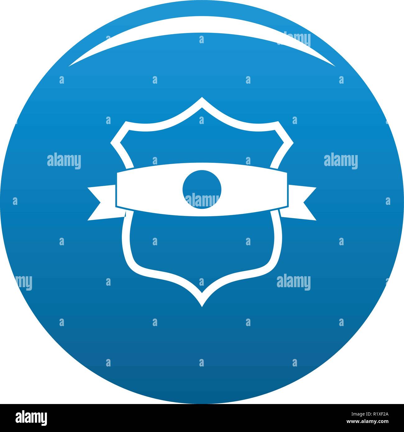 Badge classic icon vector blue circle isolated on white background ...