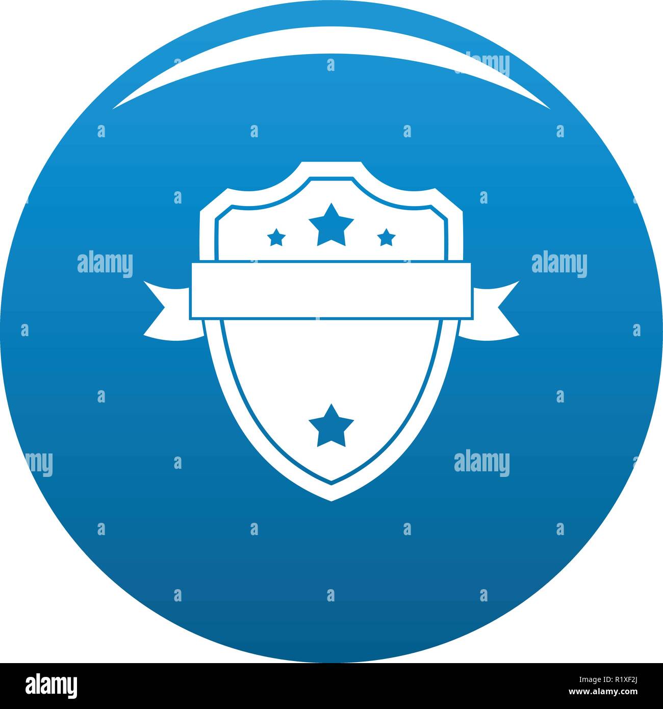 Badge warrior icon vector blue circle isolated on white background ...