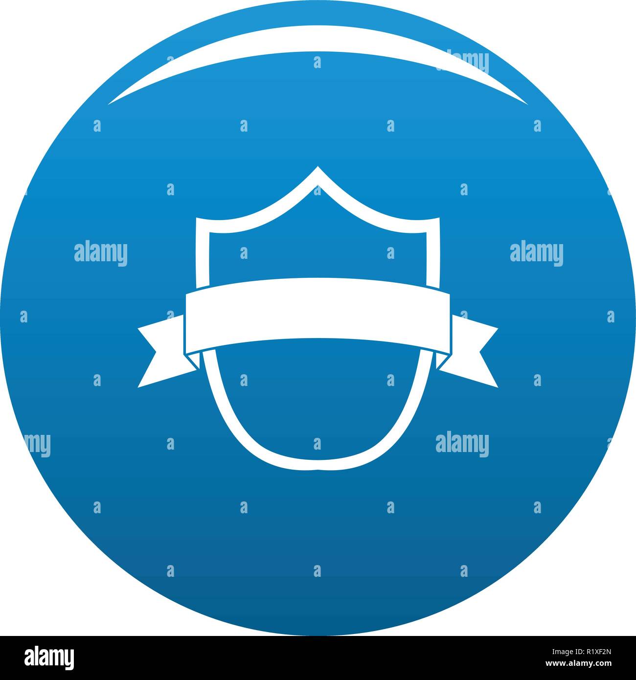 Badge modern icon vector blue circle isolated on white background Stock ...