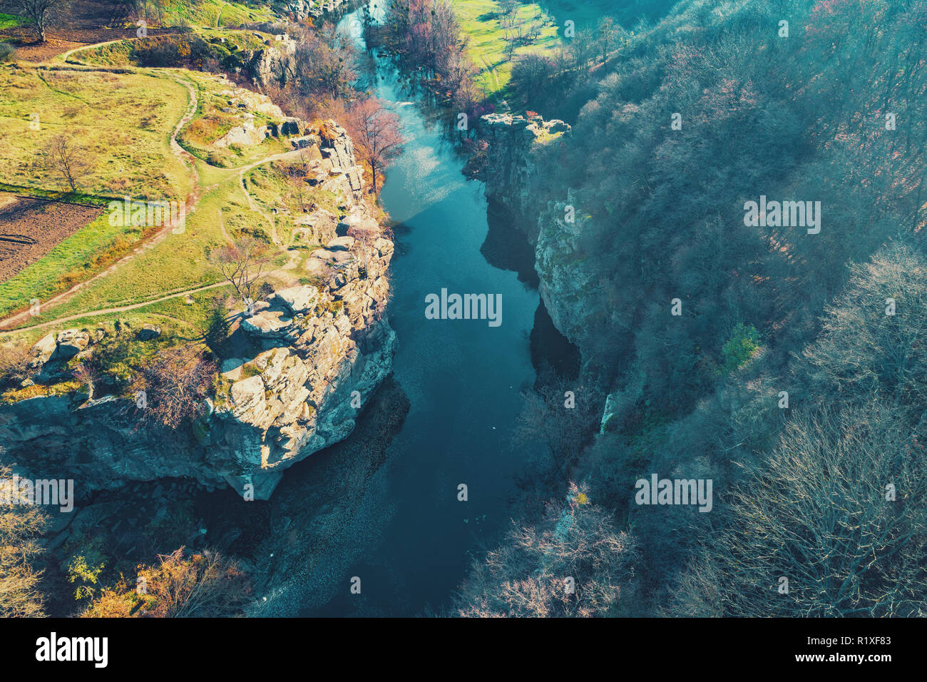 Aerial beautiful landscape along rocky hi-res stock photography and ...