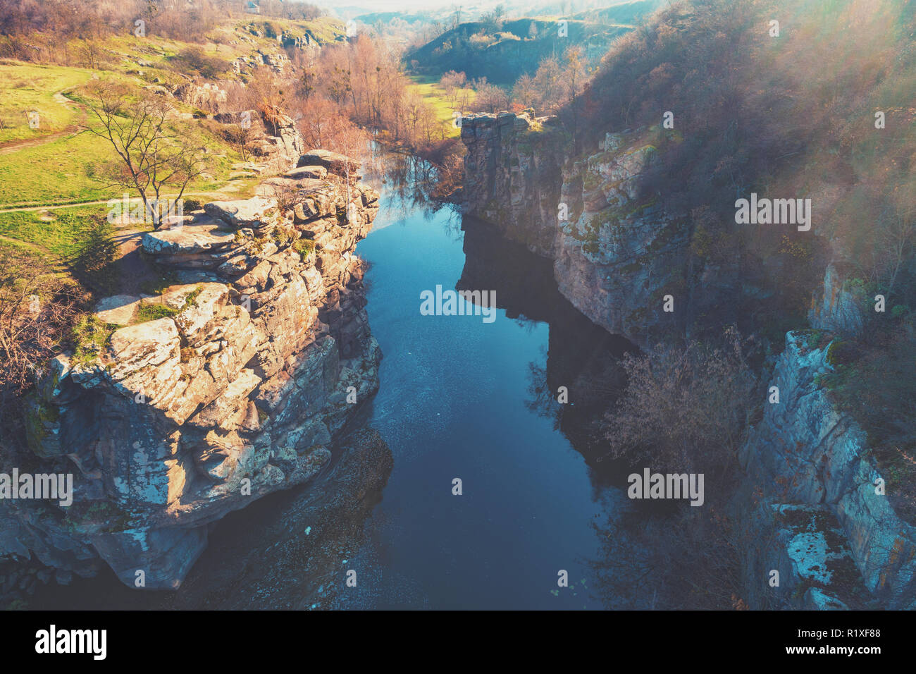 Aerial beautiful landscape along rocky hi-res stock photography and ...