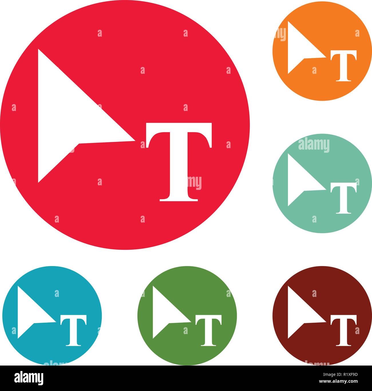 Cursor icons circle set vector isolated on white background Stock Vector Image & Art - Alamy