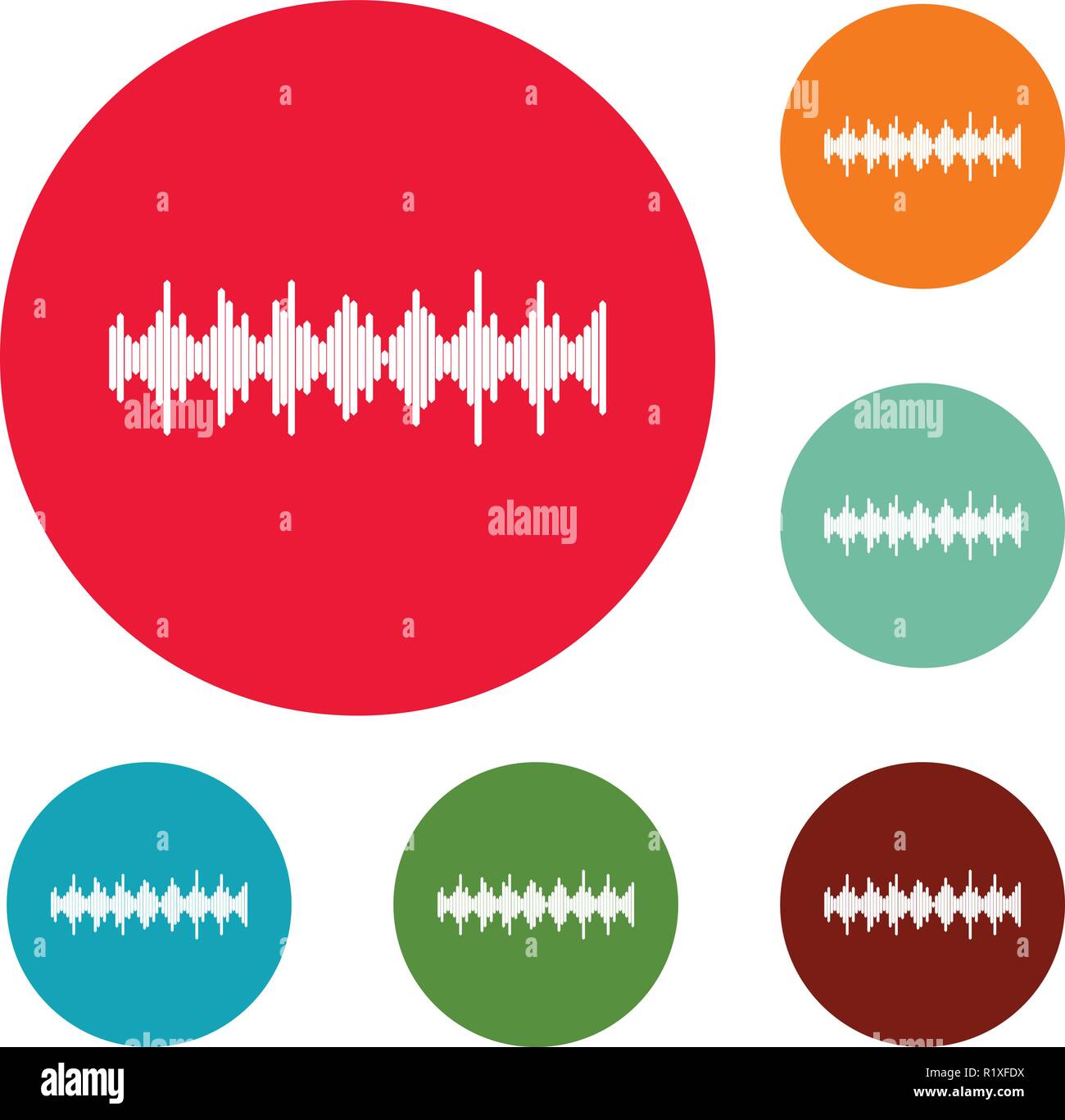Equalizer Element Icons Circle Set Vector Isolated On White Background Stock Vector Image And Art