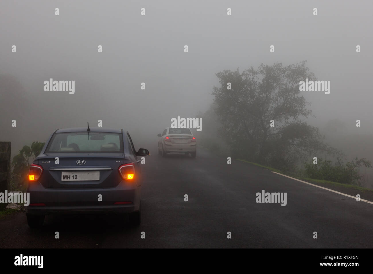 Monsoon landscapes around Tamhini Ghat and Mulshi Dam in western ghats ...