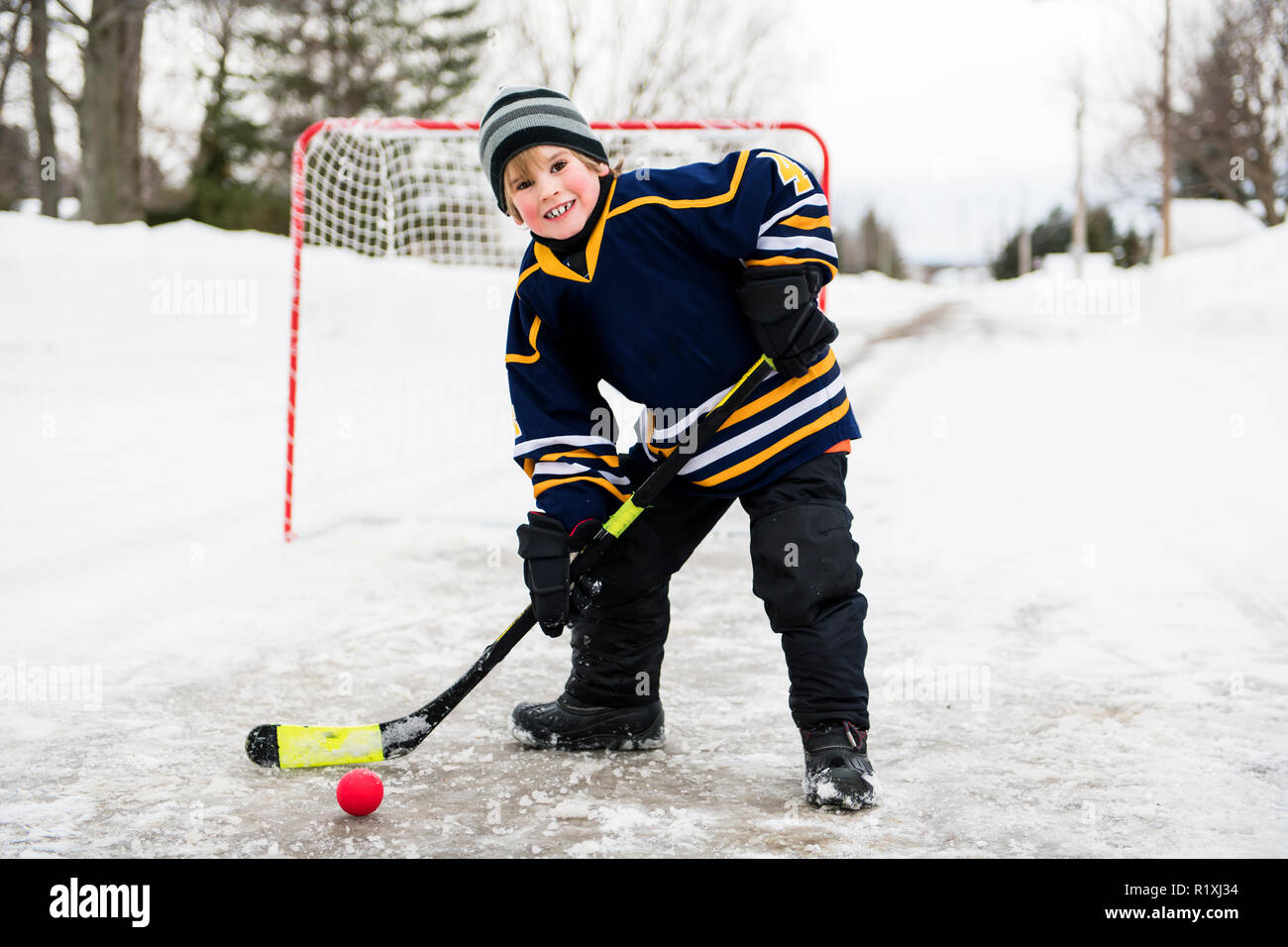 Little Kids Playing Hockey