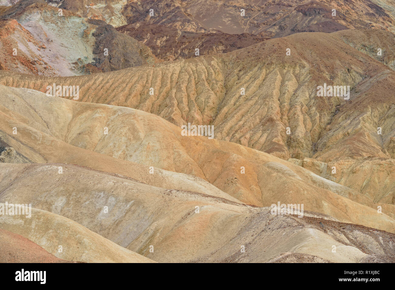 Eroded foothills of the Amargosa Range, Death Valley National Park ...