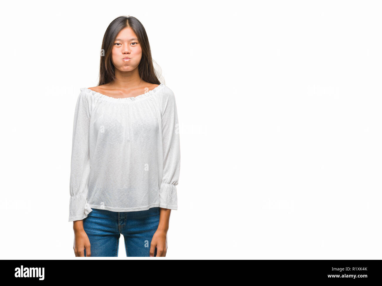 Puffed cheeks woman Cut Out Stock Images & Pictures - Alamy