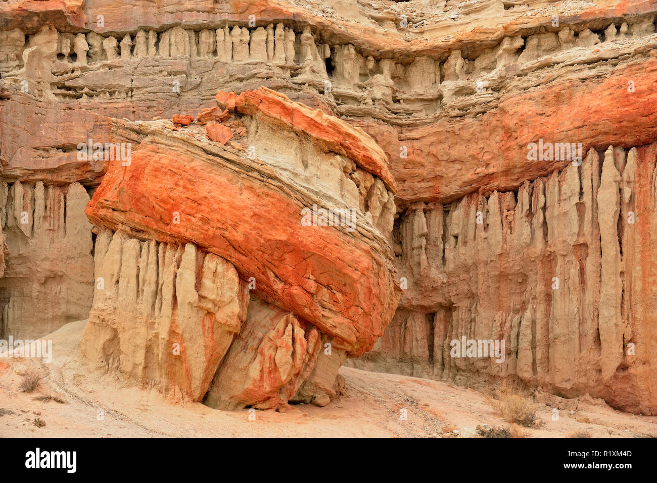 Eroded sedimentary rocks of the Dove Spring Formation, Red Rock Canyon ...