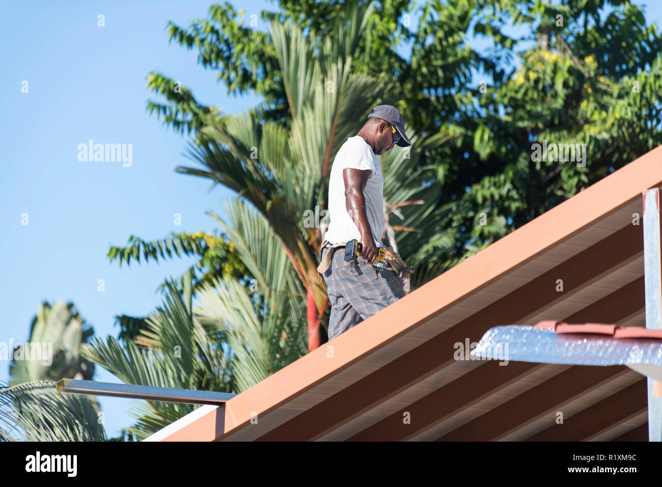 A house construction african at work industry Stock Photo - Alamy