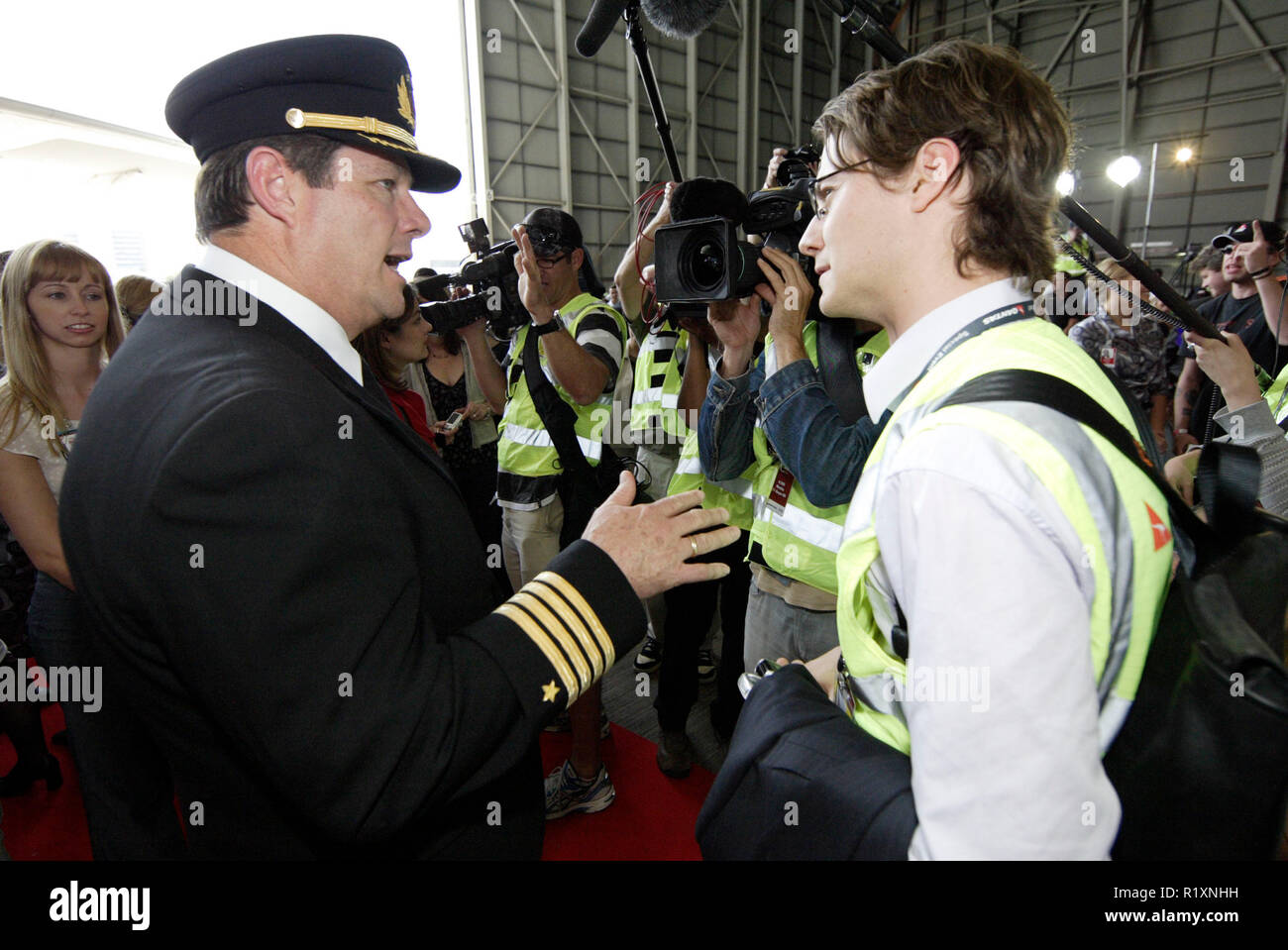 Qantas A380 pilot Captain Peter Probert Qantas welcomes its first A380 ...