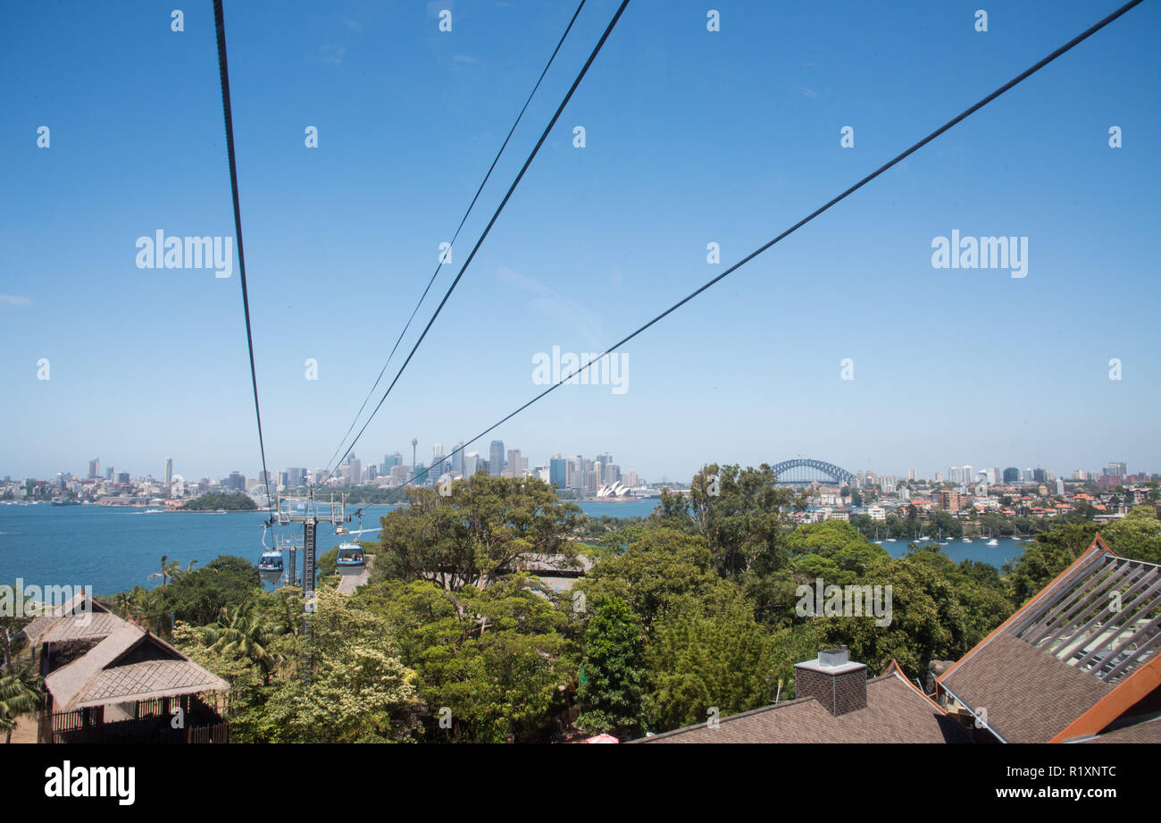 Sky safari cable car taronga hi-res stock photography and images - Alamy