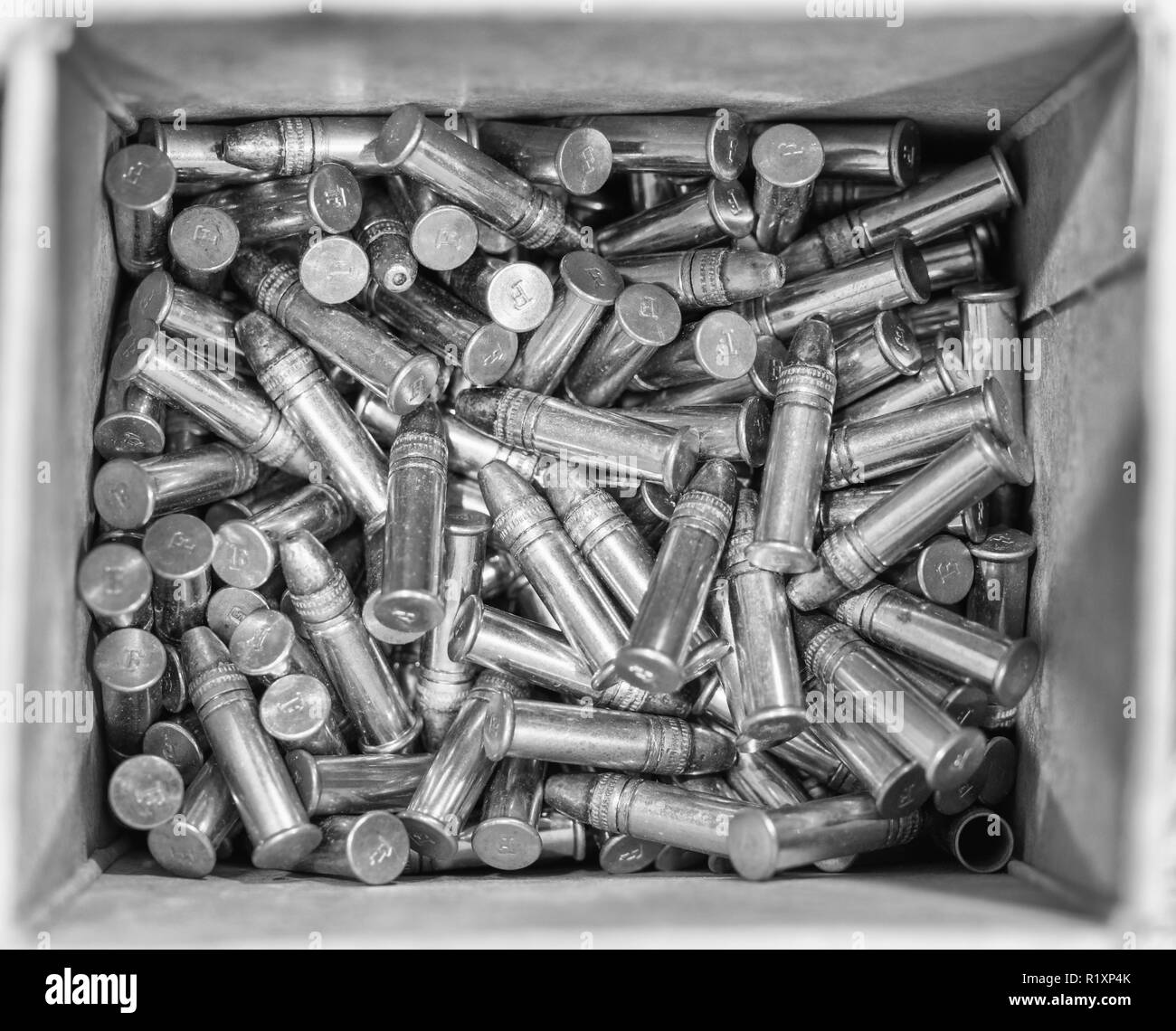 Metal ammo box Black and White Stock Photos & Images - Alamy
