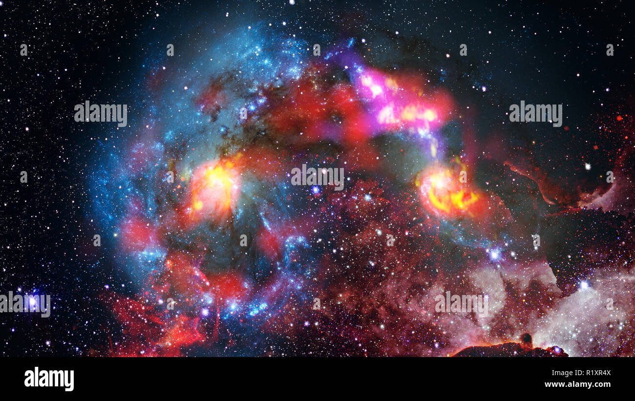 Universe filled with stars, nebula and galaxy. Elements of this image ...