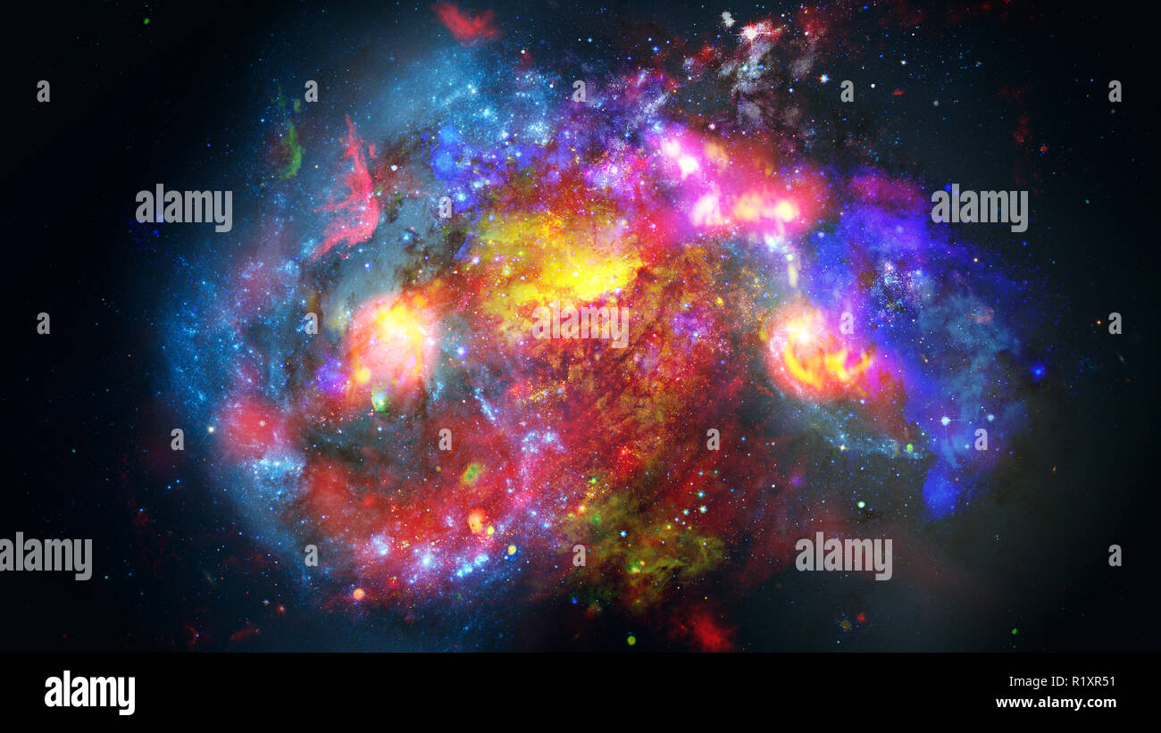 Nebula and galaxy in space. Elements of this image furnished by NASA ...