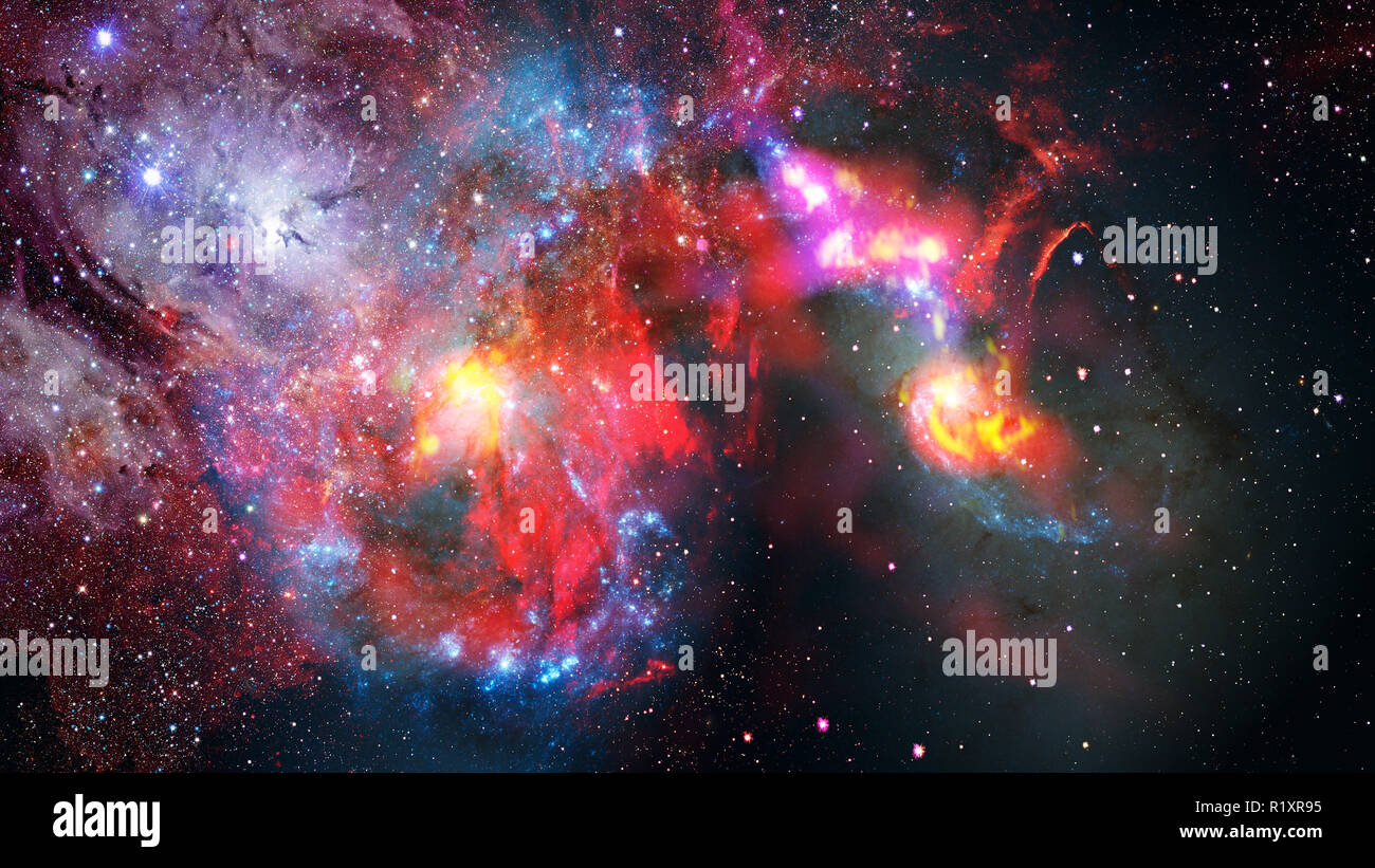 Universe filled with stars, nebula and galaxy. Elements of this image ...