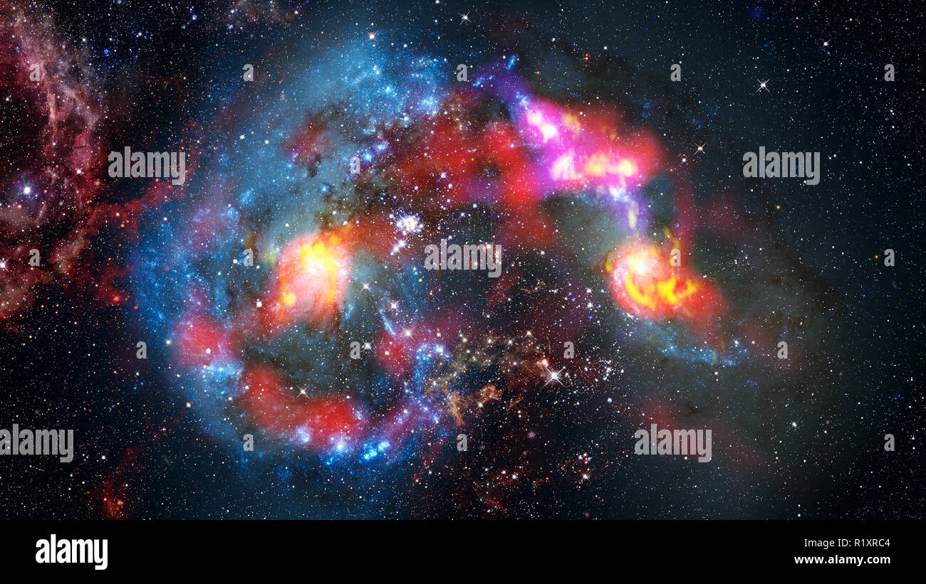 Dark nebula and stars in space. Starry sky. Elements of this image ...