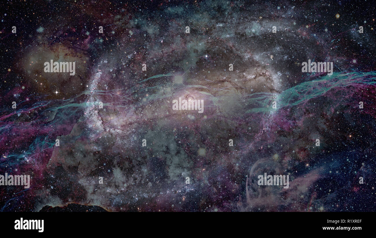 Nebula and stars in deep space. Science fiction wallpaper. Elements of ...