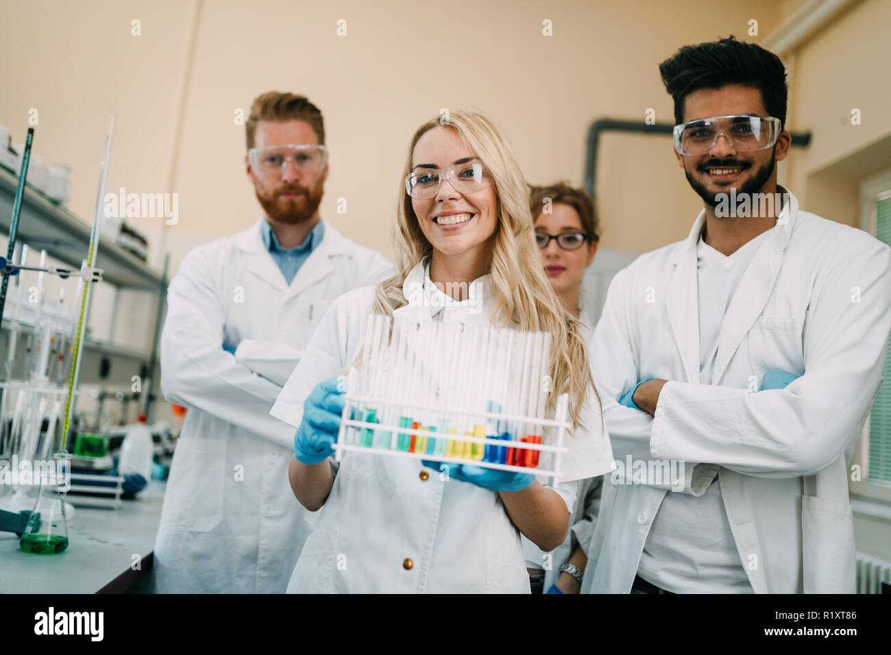 Successful team of scientist hi-res stock photography and images - Alamy