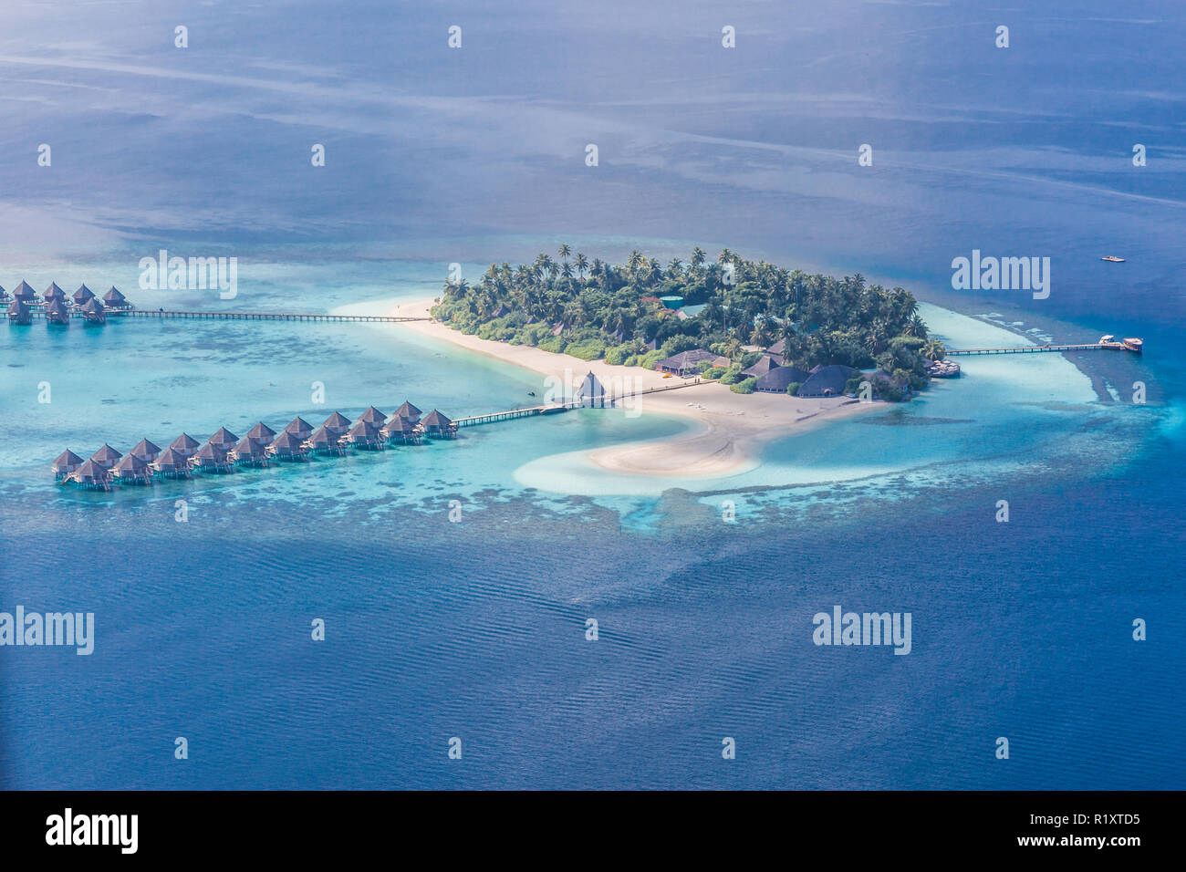 Aerial view of Maldives atolls is the world top beauty. Maldives ...