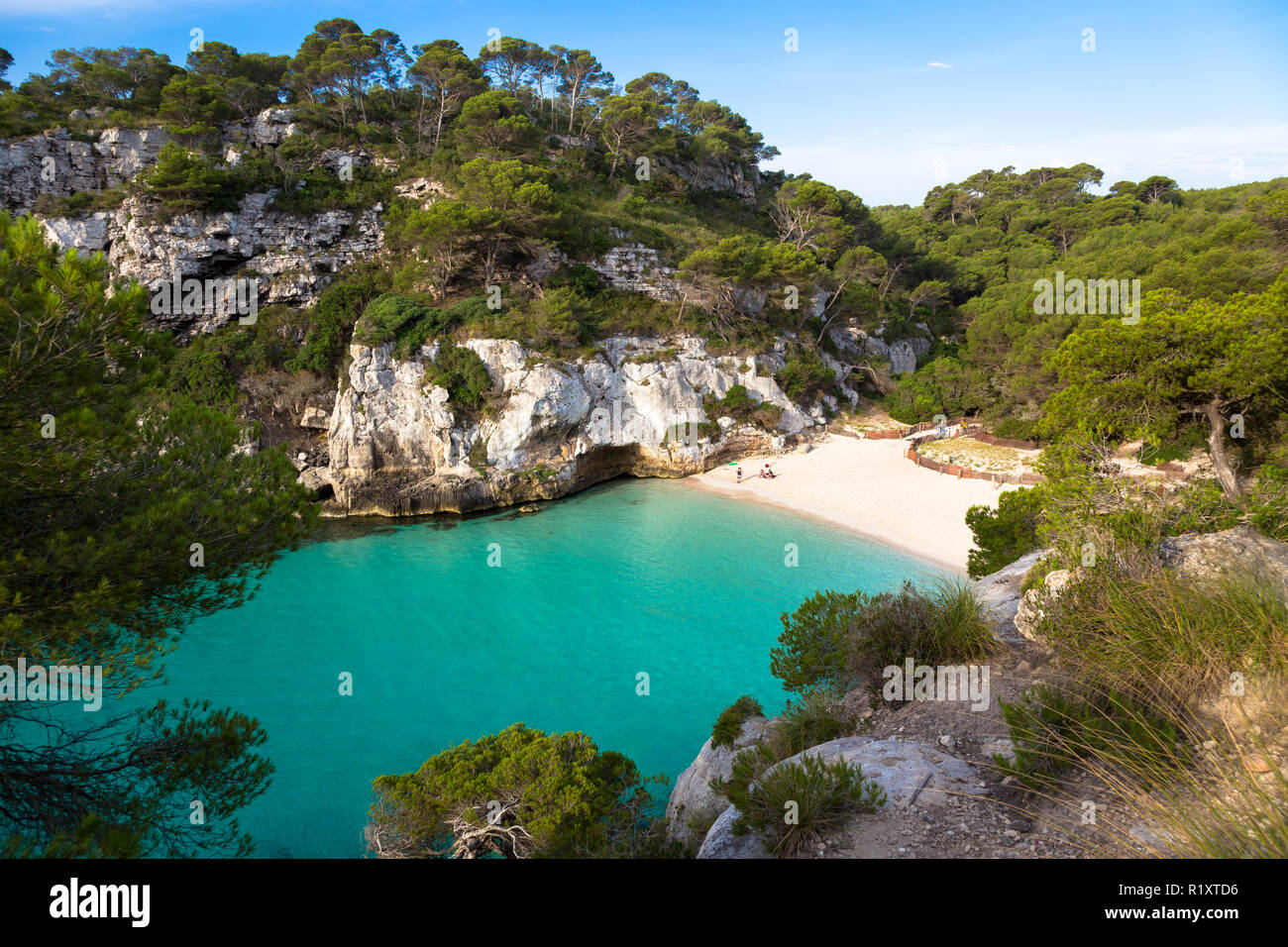 MENORCA, SPAIN - June 29, 2018: The most beautiful beach in Menorca ...