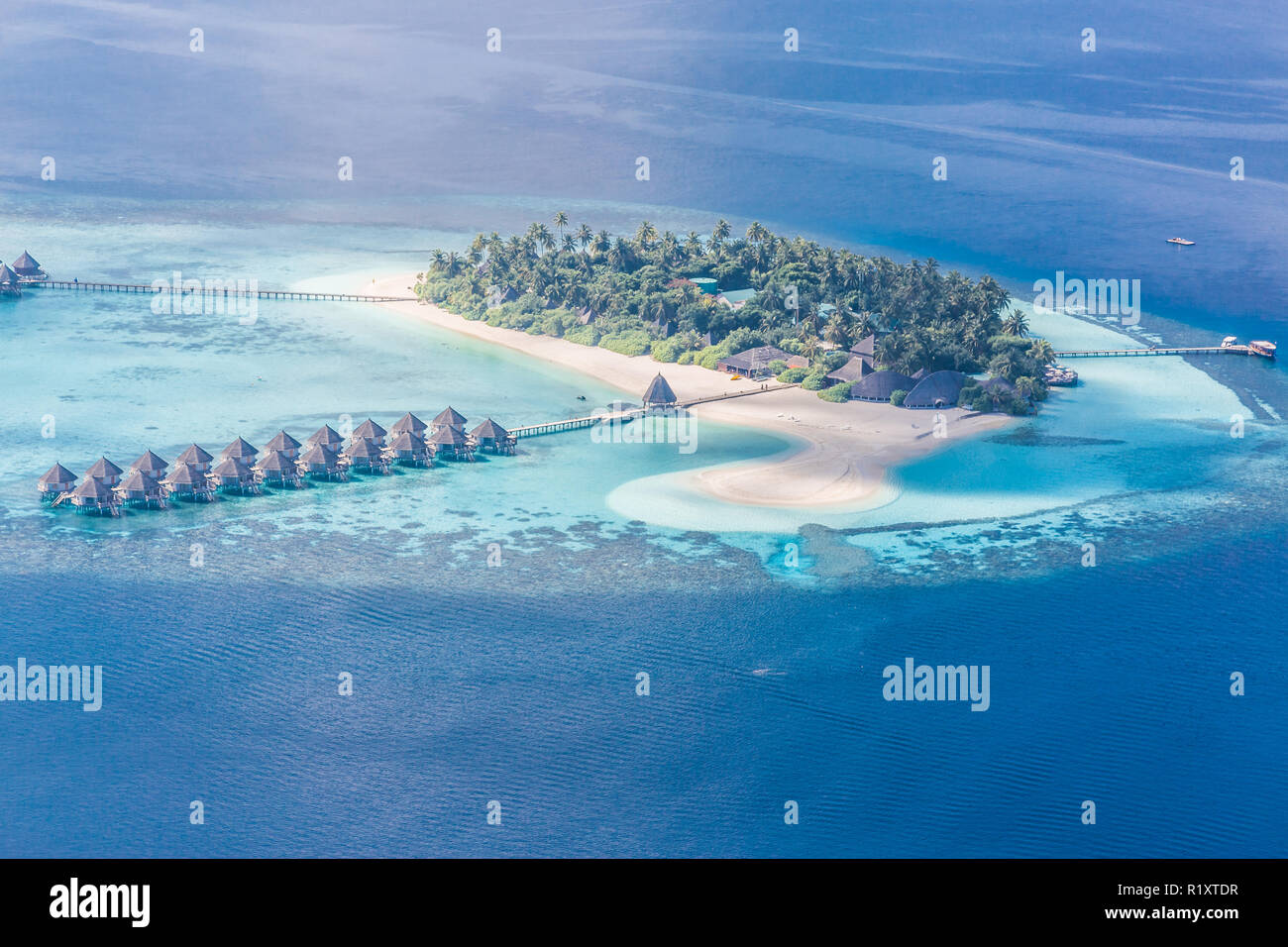 Aerial view of Maldives atolls is the world top beauty. Maldives ...