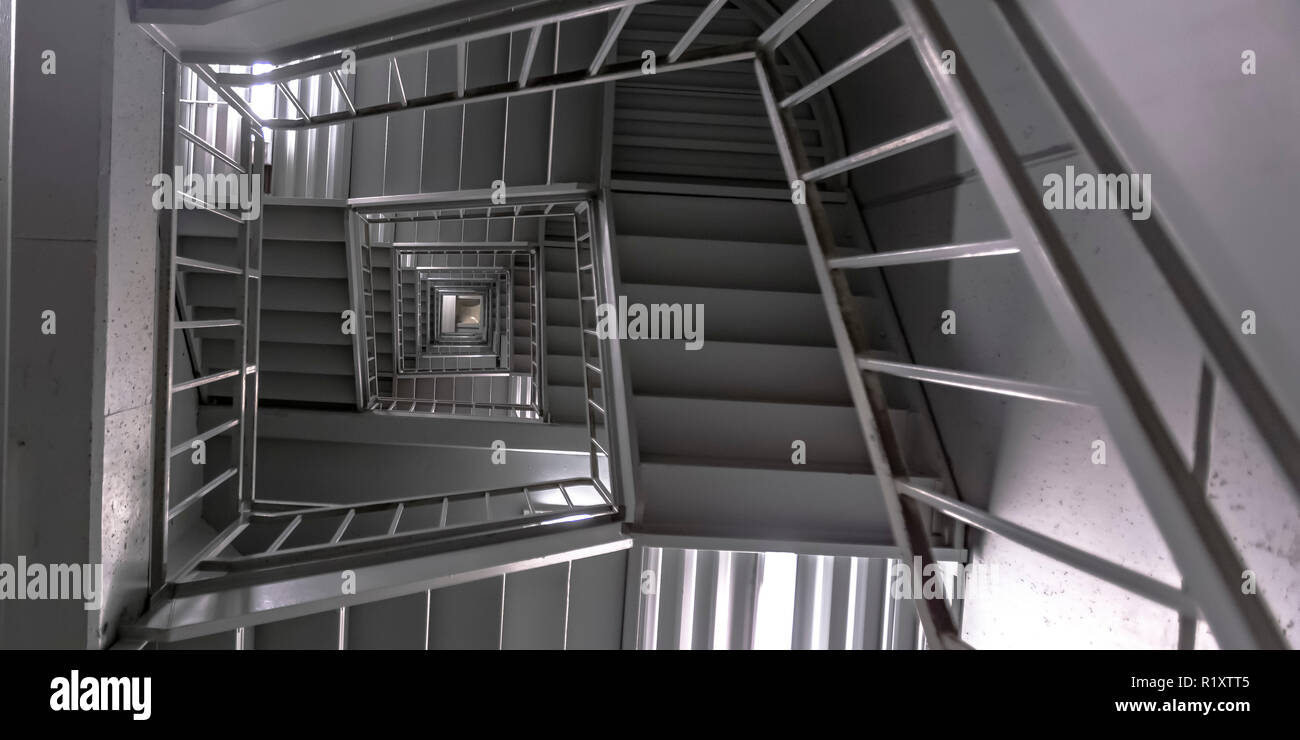 Indoor stairs of a multi storey modern building Stock Photo - Alamy