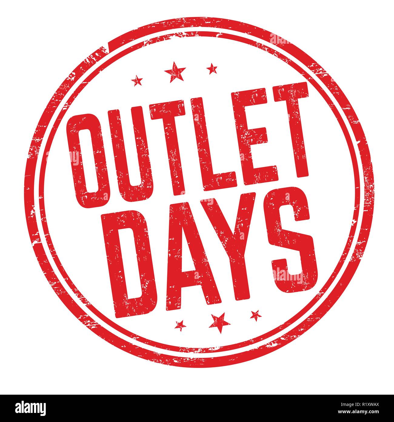 Outlet days sign or stamp on white background, vector illustration ...