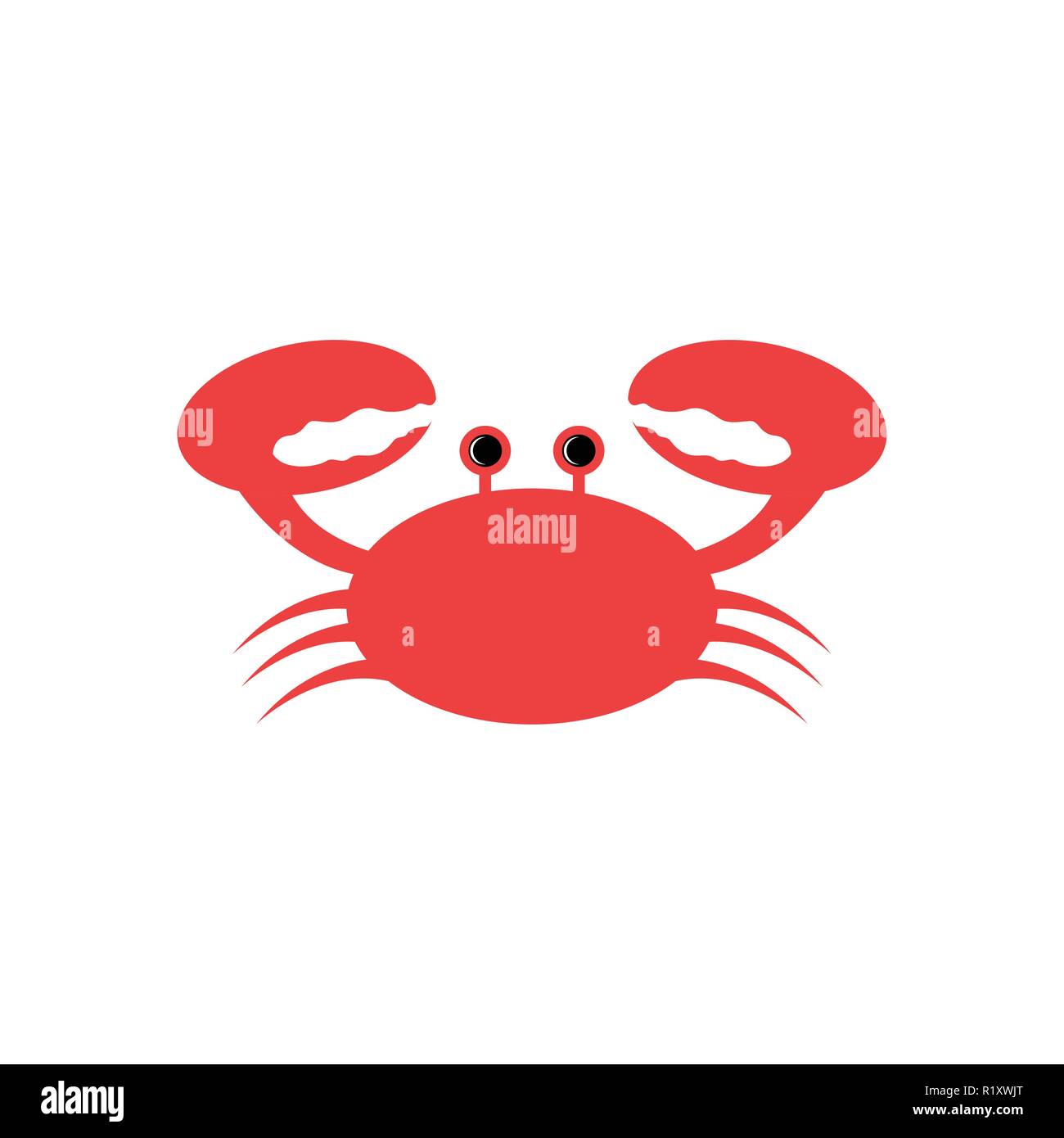 Summer Crab Icon Vector Illustration Graphic Design Template Stock ...