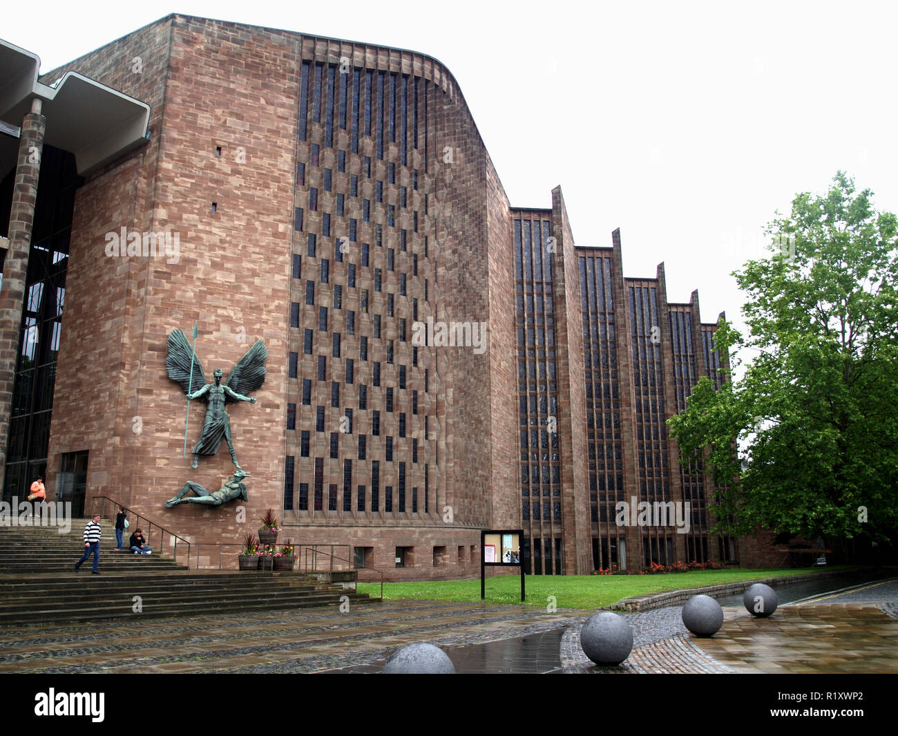 St Michael's Victory over the Devil, sculpture by Sir Jacob Epstein at ...