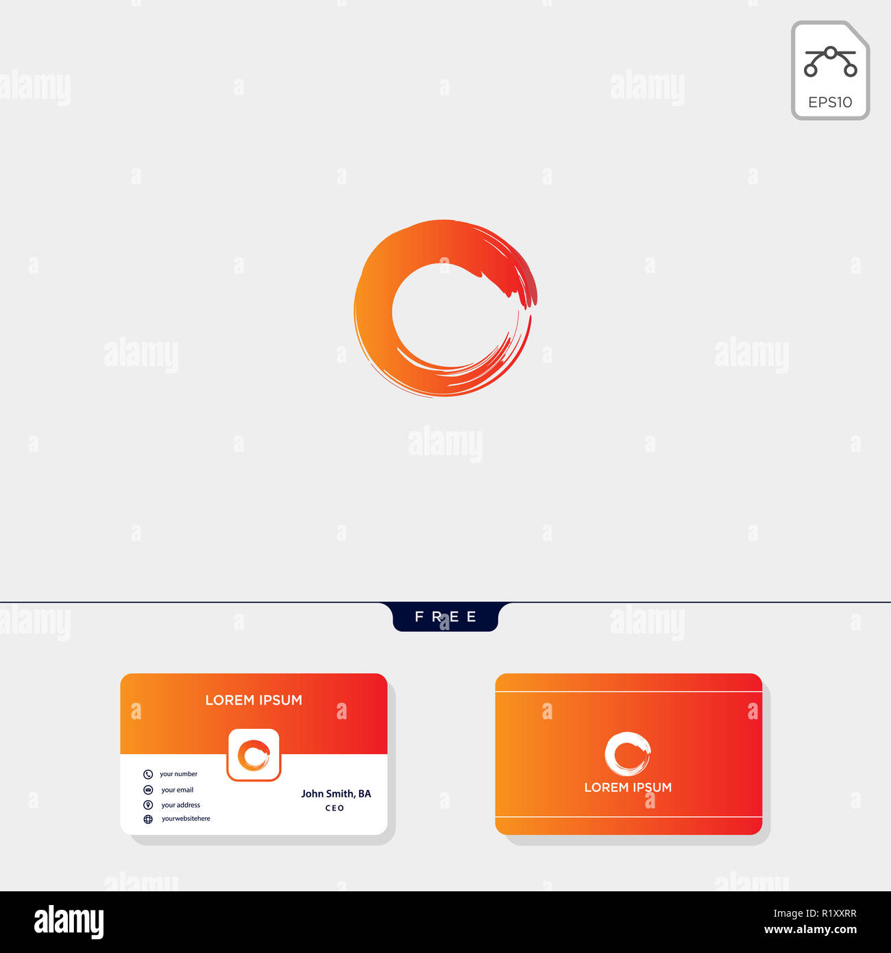 brush initial O creative logo template for corporate vector ...