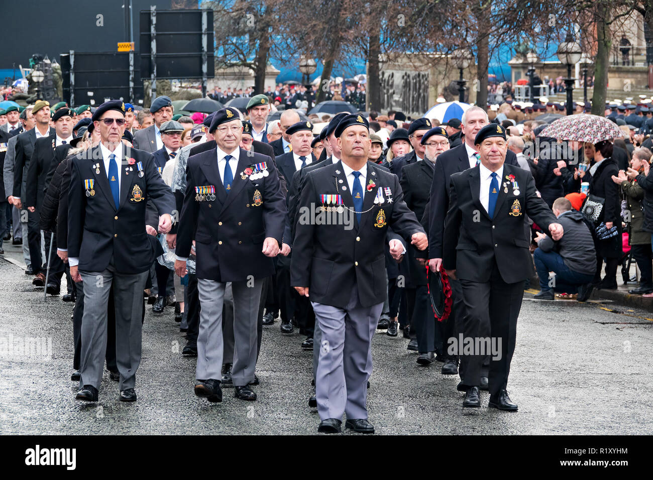 Ex Members of the British Armed Forces march at The Annual Service of ...