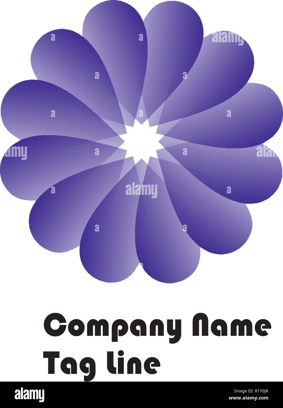 A flower shape logo, it is used for company,its made by different ...