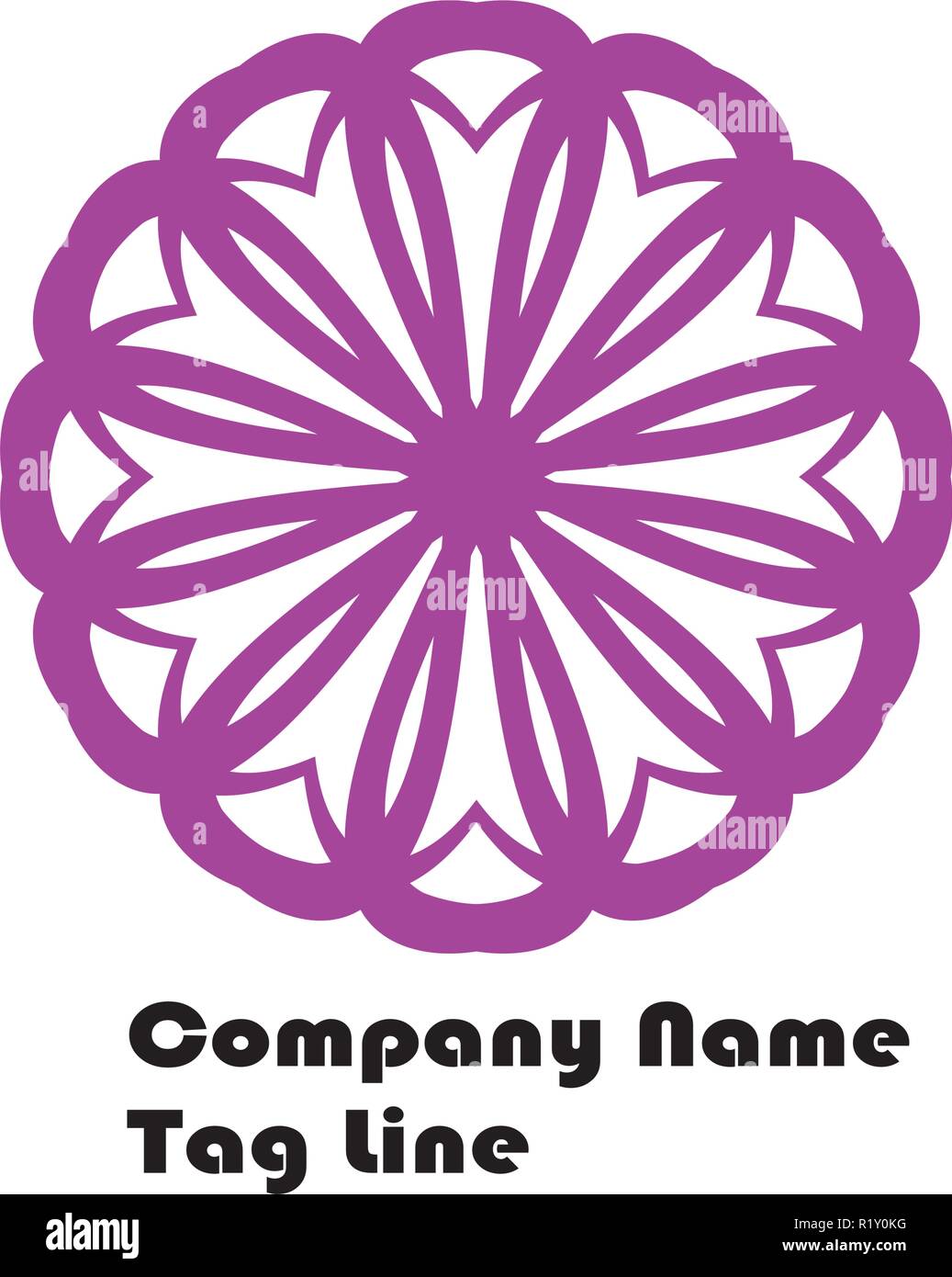 A flower shape logo, it is used for company,its made by different ...