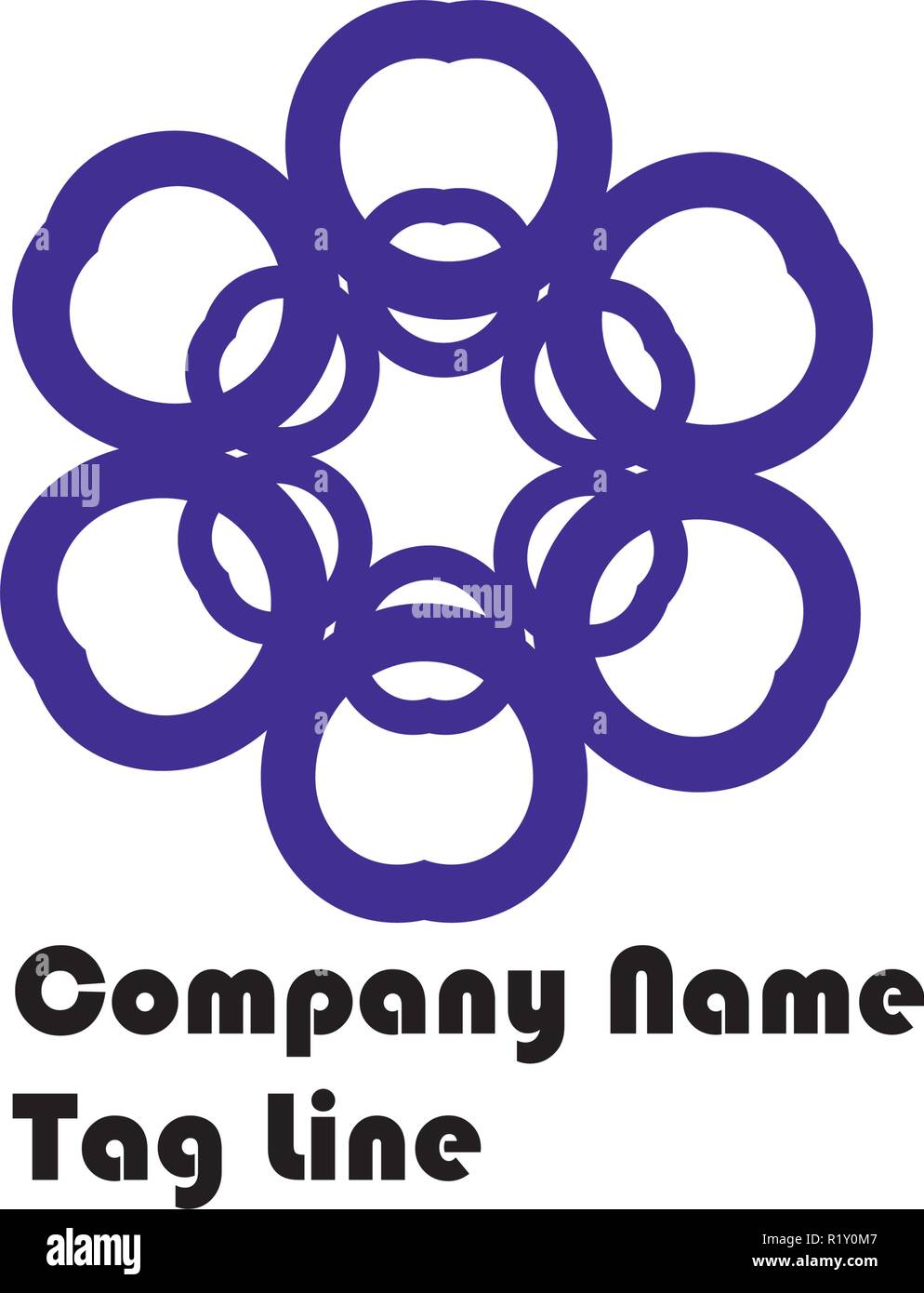 A flower shape logo, it is used for company,its made by different ...