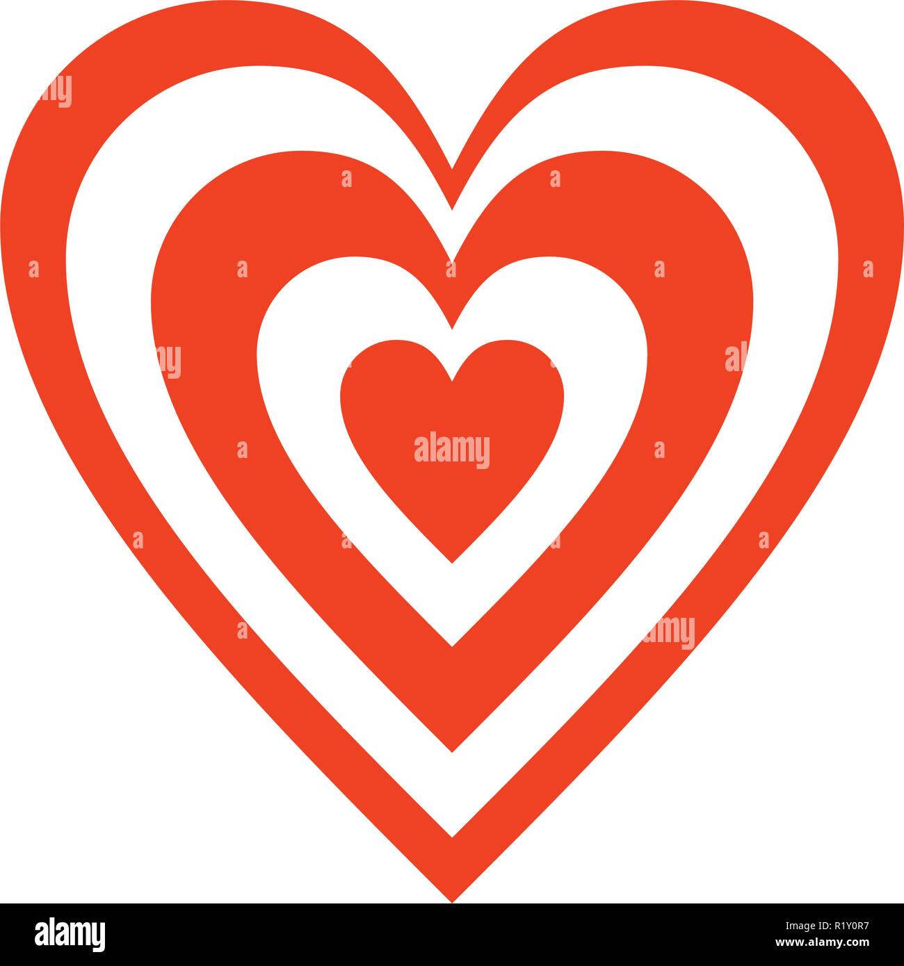 Red colour Heart logo design and vector, the symbol of love, editable ...
