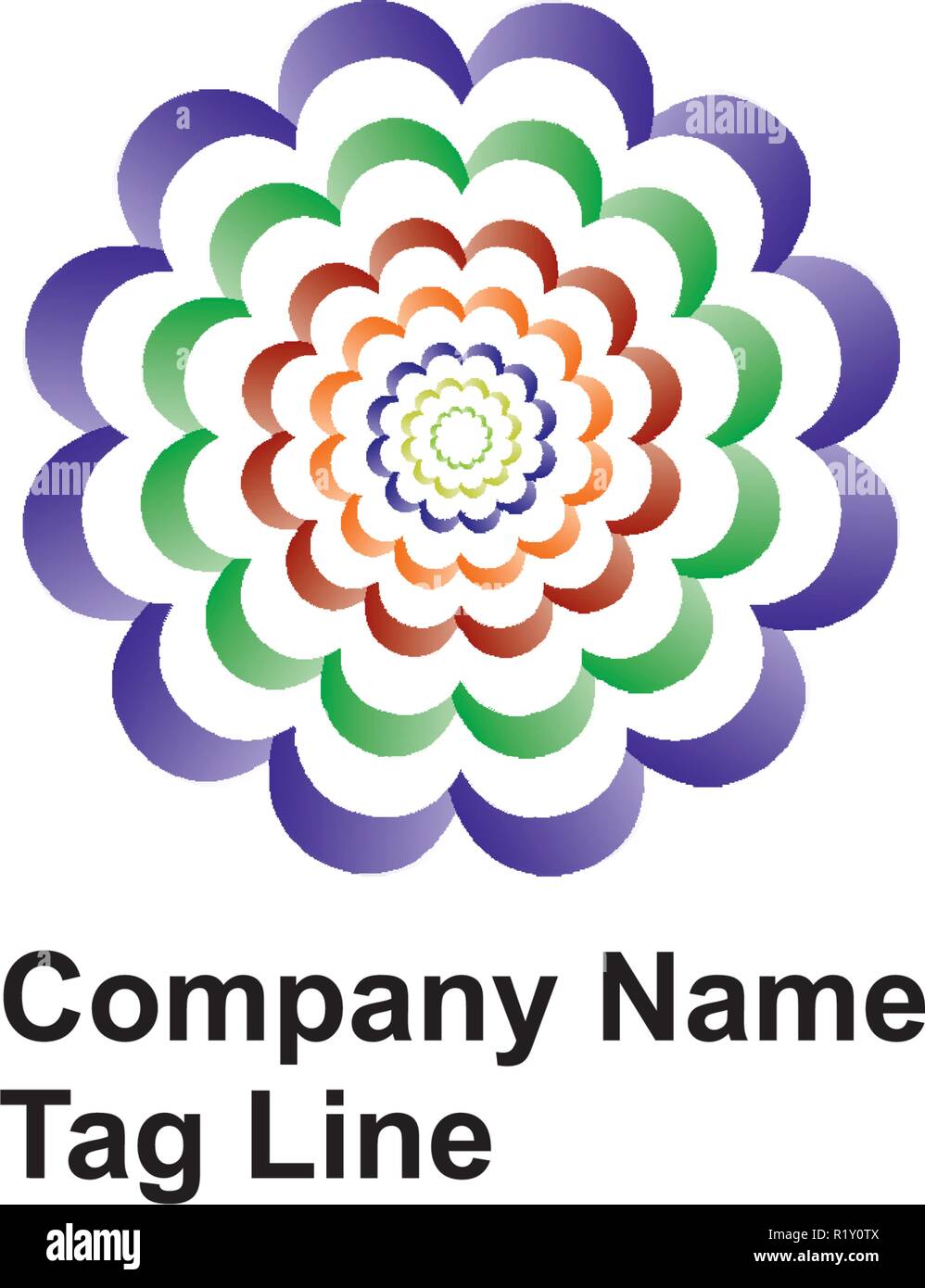 A flower shape logo, it is used for company,its made by different ...