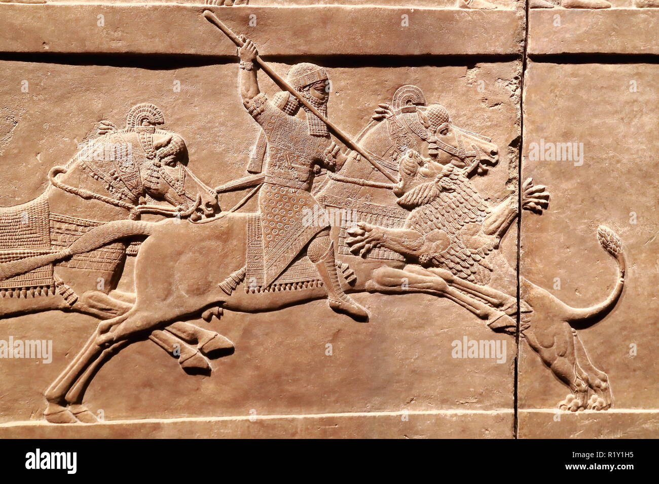 Assyrian relief palace ashurbanipal hi-res stock photography and images ...