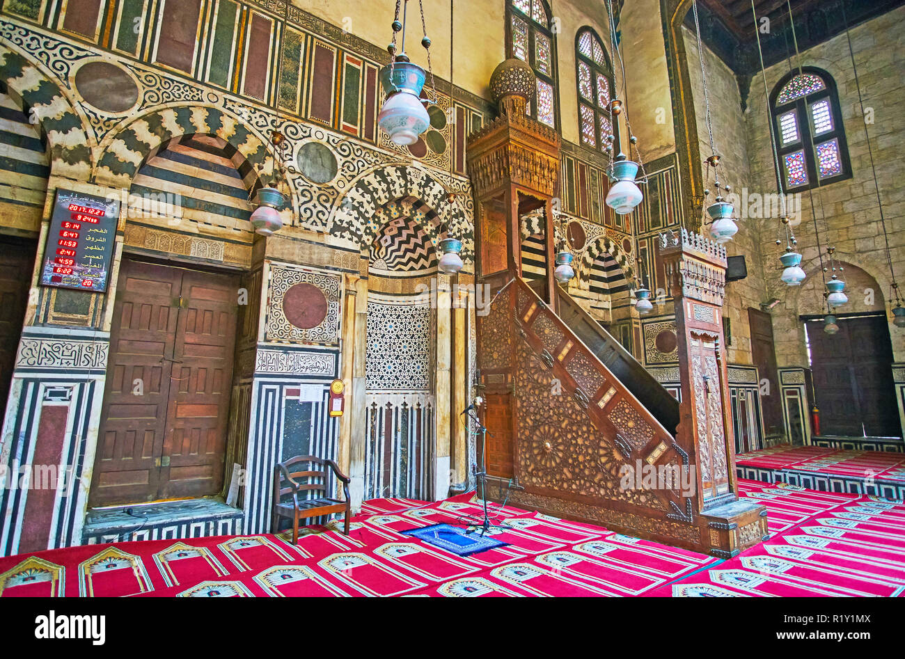 Interior of the mosque of the sultan al ghuri hi-res stock photography ...
