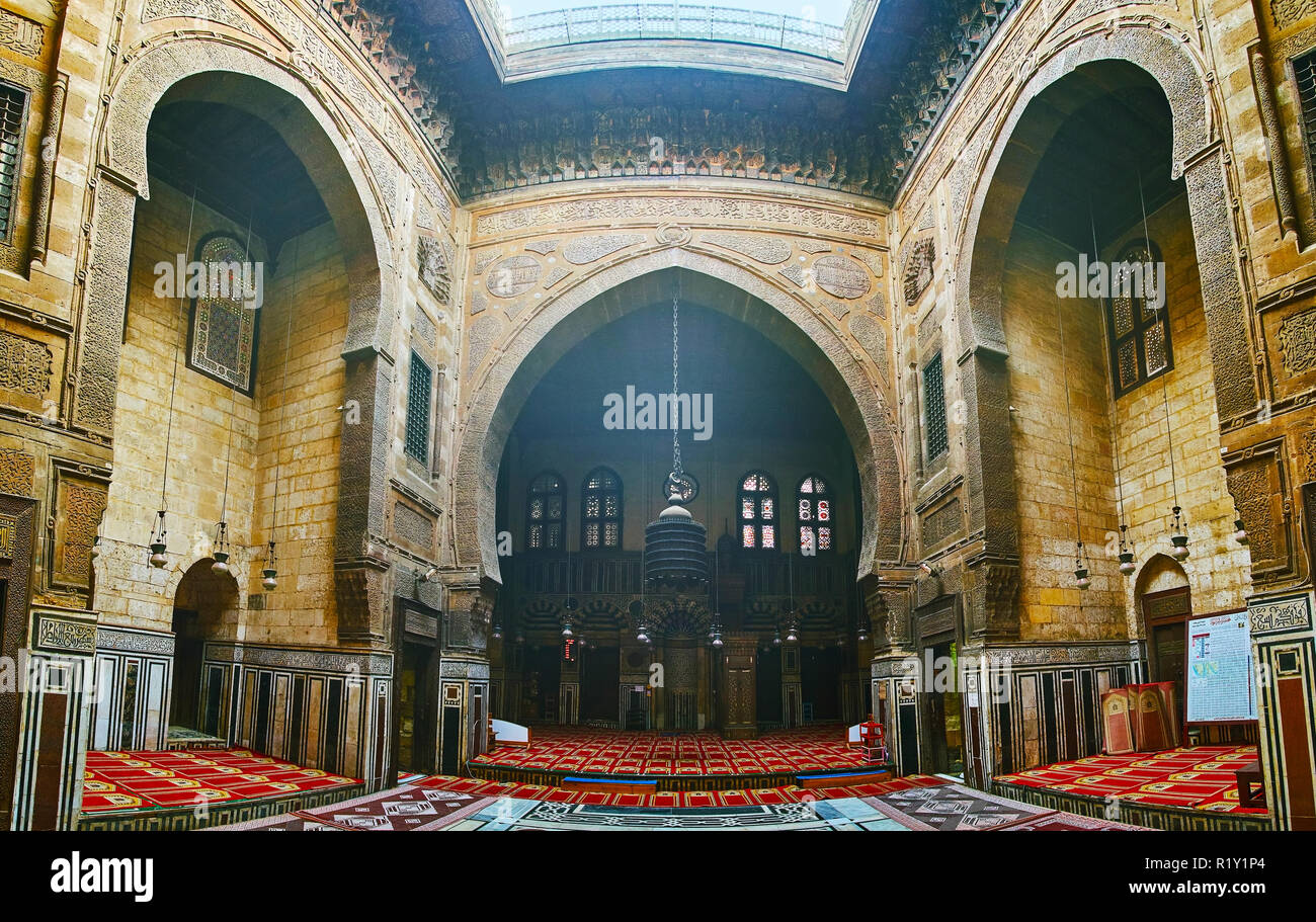 Interior of the mosque of the sultan al ghuri hi-res stock photography ...
