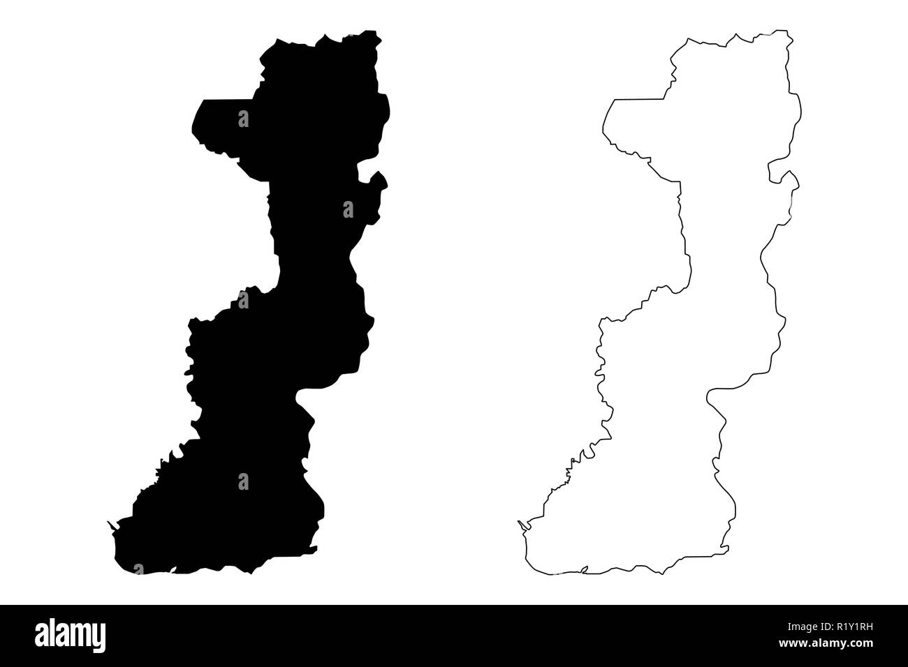 Edirne (Provinces of the Republic of Turkey) map vector illustration ...