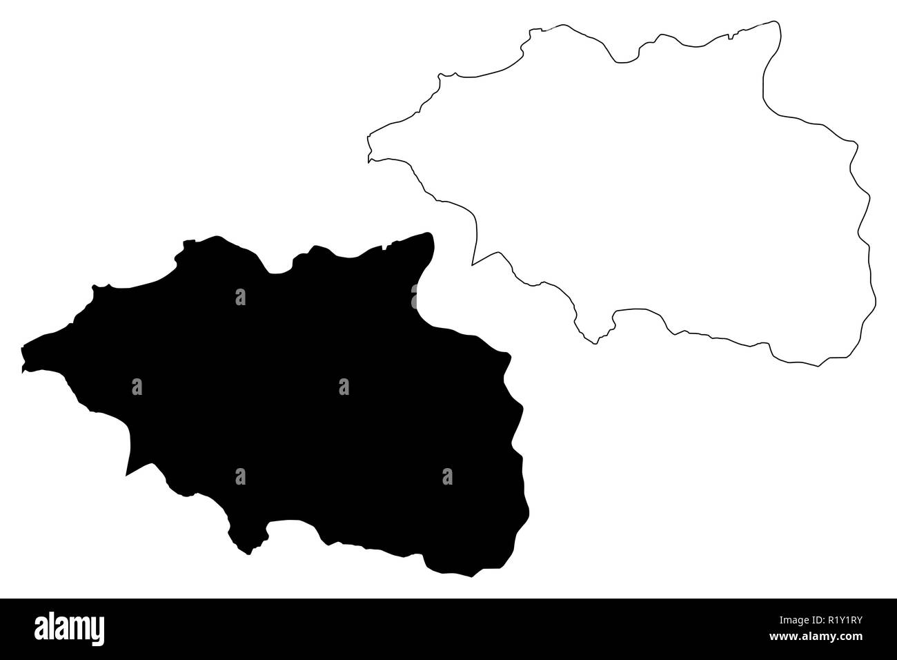 Cankiri (Provinces of the Republic of Turkey) map vector illustration ...