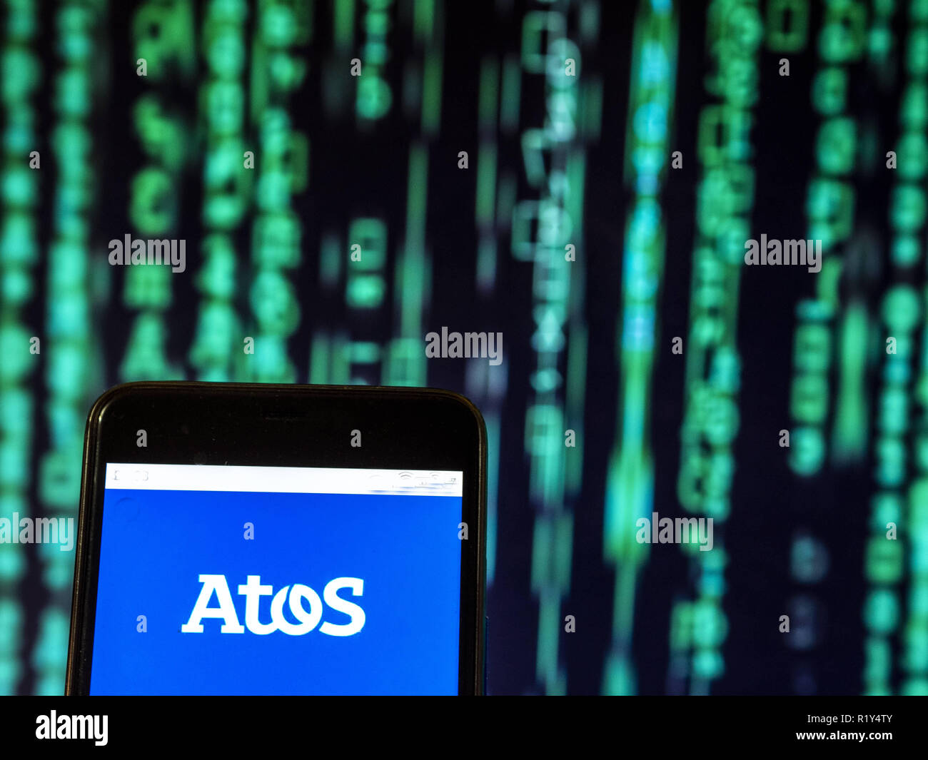 Atos sign hi-res stock photography and images - Alamy