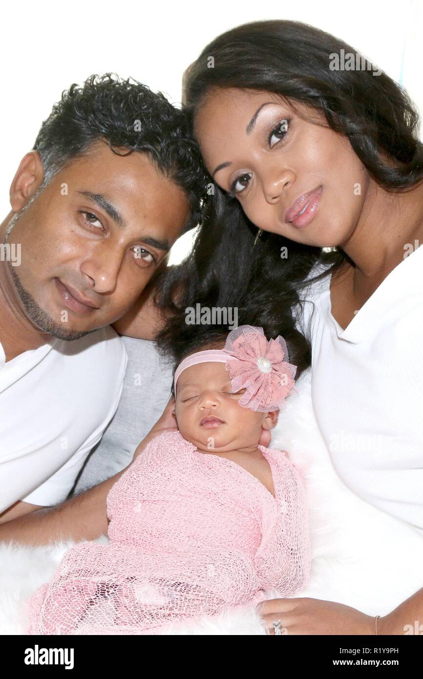 Navid Ali, Naliyah, Mishael Morgan posing for a portrait for Mishael ...