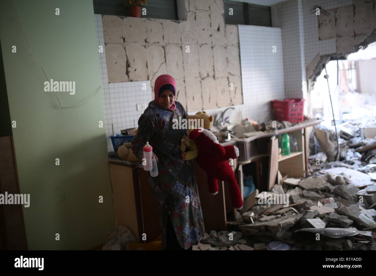 Gaza City, The Gaza Strip, Palestine. 15th Nov, 2018. Damage at ...