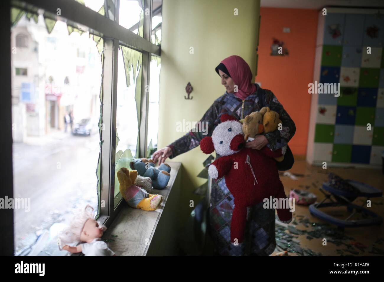 Gaza City, The Gaza Strip, Palestine. 15th Nov, 2018. Damages at ...