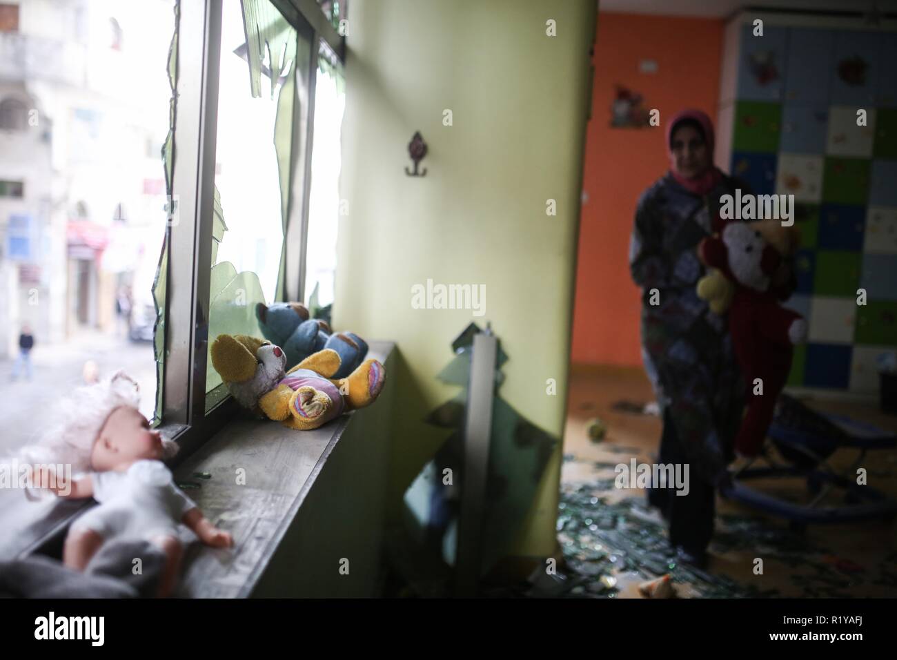 Gaza City, The Gaza Strip, Palestine. 15th Nov, 2018. Damages at ...