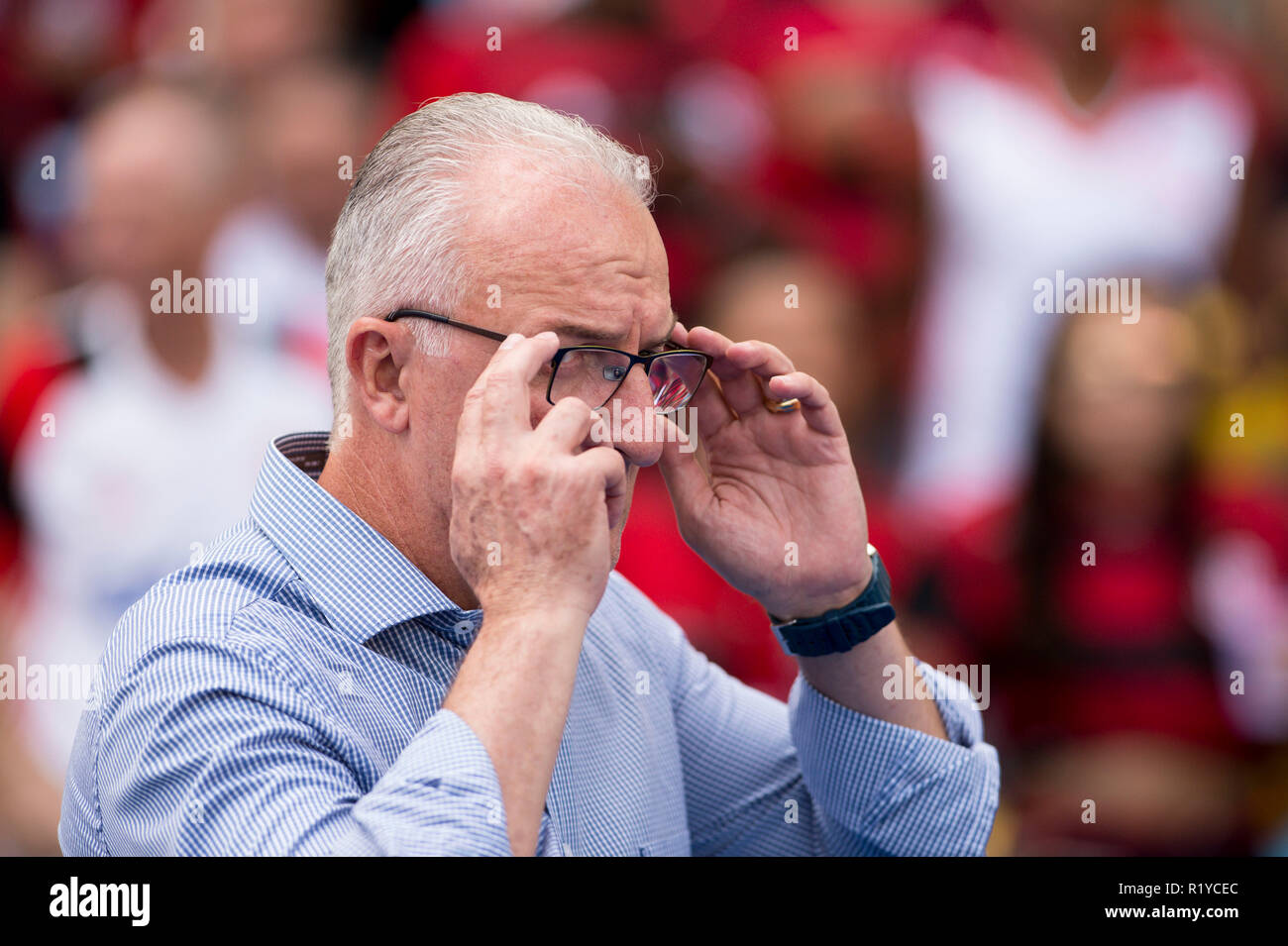Rio De Janeiro, Brazil. 15th Nov, 2018. Technical Dorival Junior during ...