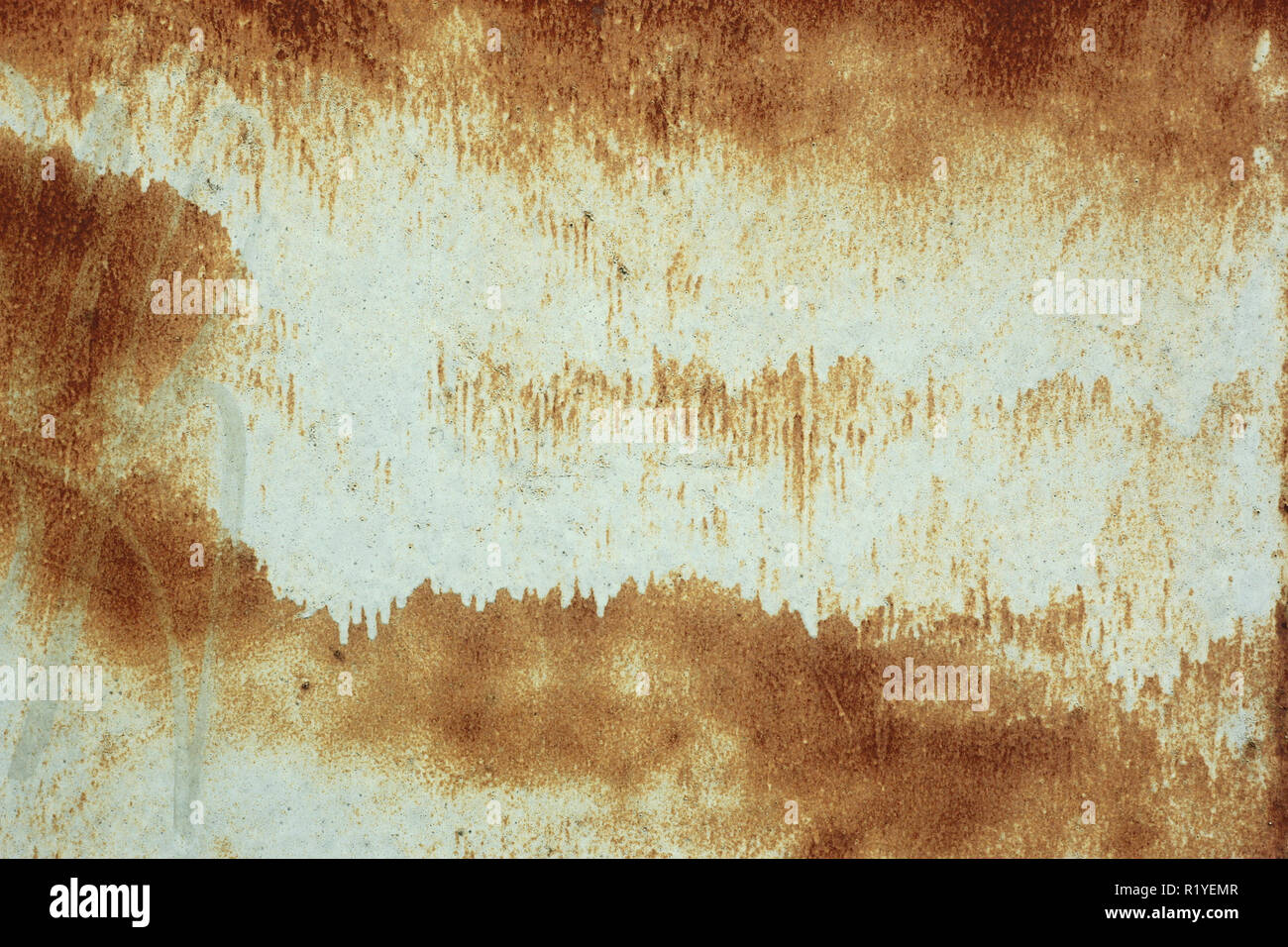 Painted metal surface with rusty stains as a texture Stock Photo - Alamy