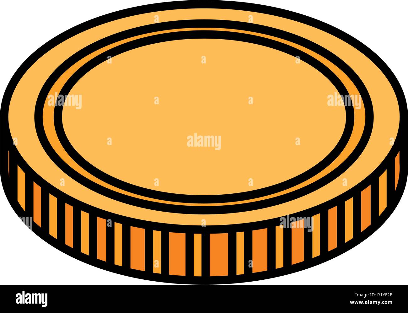 money coin icon over white background, vector illustration Stock Vector ...