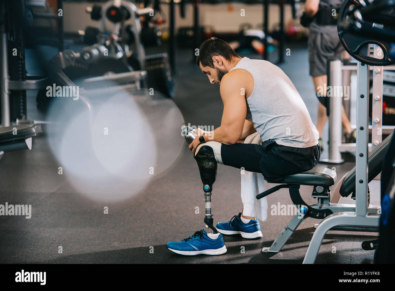 Athlete disabled drink water hi-res stock photography and images - Alamy